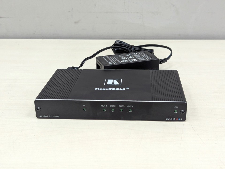 Kramer VM-4H2 4K HDMI 2.0 1:4 DA Distribution Amplifier w/ Power ...