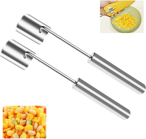 Corn Peeler New Long Handle Stainless Steel Corn Stripper Tool Corn on ...