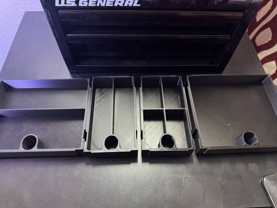 US General Harbor Freight Mini Toolbox Bins. 4 Top, 5 Middle, 4 Bottom ...