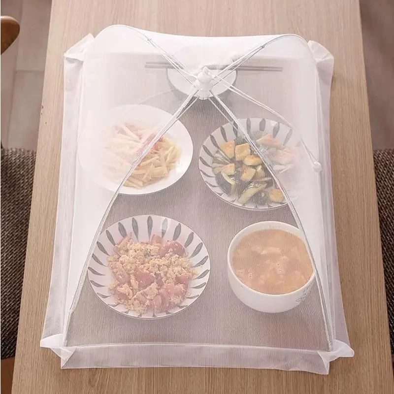 Mesh Food Cover Folding Washable Fly Insect Proof Dish Cover Kitchen ...