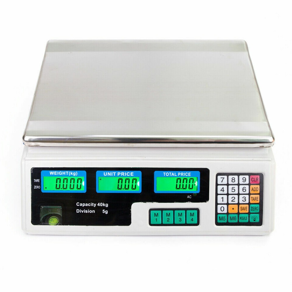 40KG Digital Weighing Scales Retail Commercial Electronic Price Weight ...