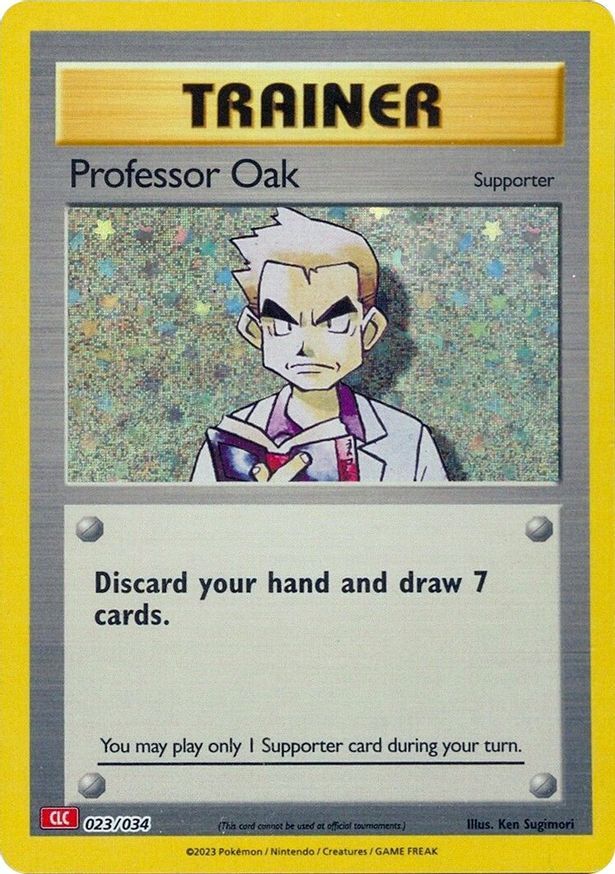 Pokemon Professor Oak (CLC) (23/102) Trading Card Game Classic NM HOLO ...