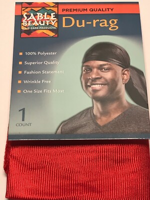 Red Durag - Sable Beauty - head wrap du do dew rag hat cap - Free ...