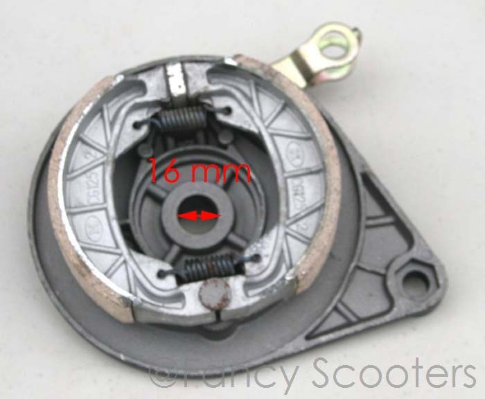 DRUM BRAKE FOR MINI CHOPPER AND SCOOTER FRONT OR REAR 105MM SHOES AXLE ...