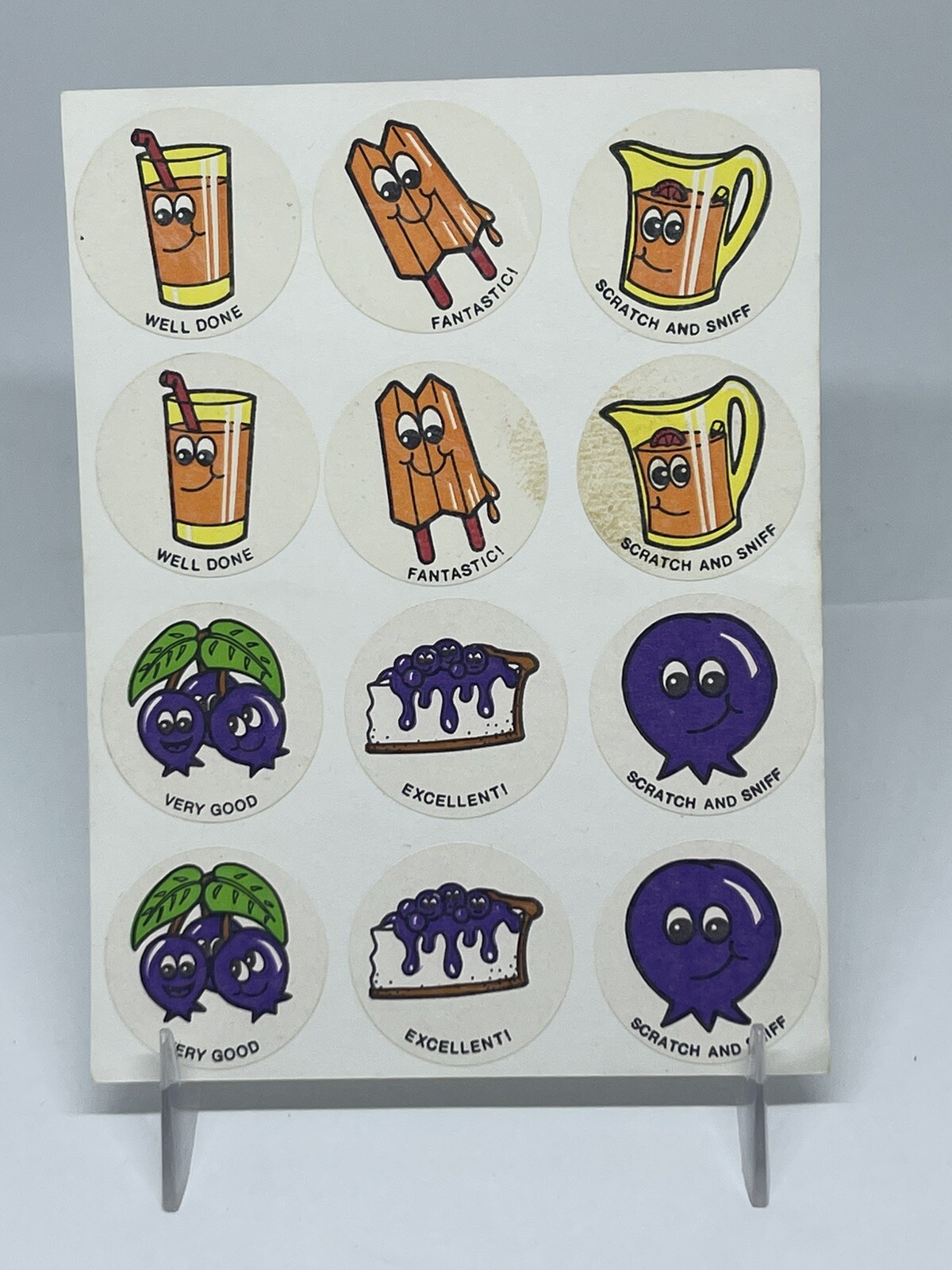 Vintage Stickers CTP Scratch n Sniff Blueberries Sticker Sheet VTG ...
