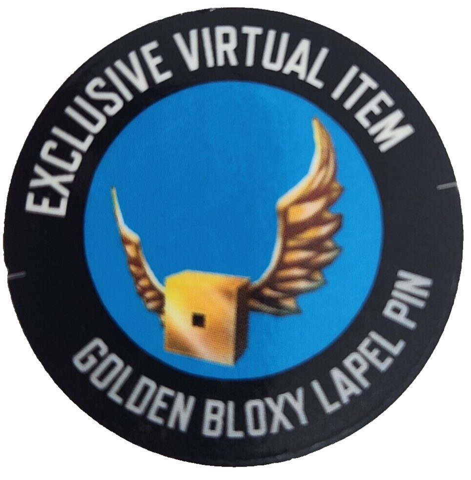 Roblox Toy Code Only - Golden Bloxy Lapel Pin Exclusive. Sent Through ...