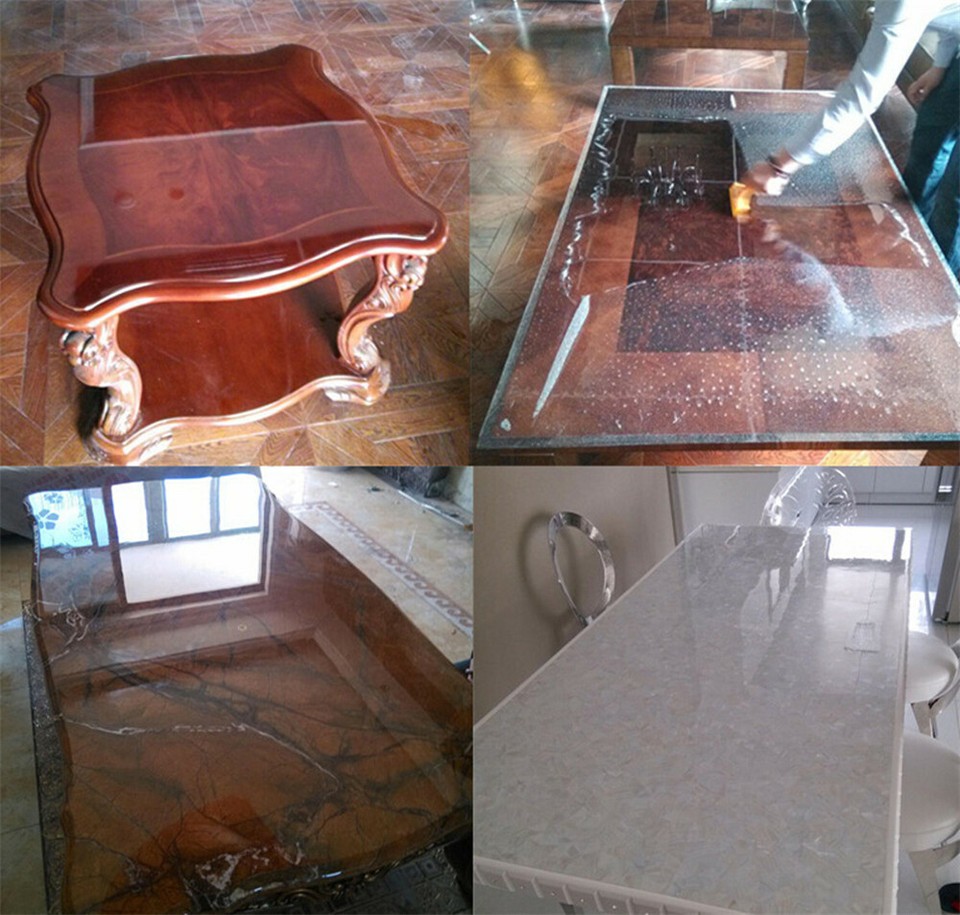 4 MIL Transparent Glossy Furniture Protection Film Table Protective ...