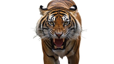 Angry Tiger Charging Vinyl Car Decal Sticker – Waterproof & UV ...
