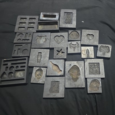 22 Used Graphite Molds Porous Crucible Metal Ingot Gold and silver ...