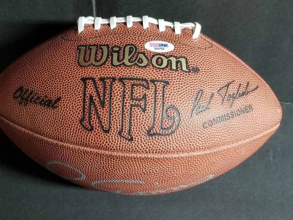 Phil Simms Autographed Full Size Wilson Football Silver Ink PSA ...