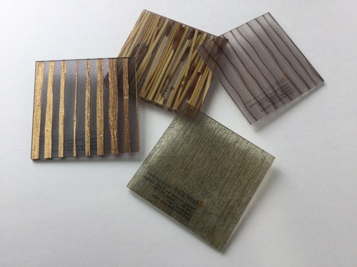 4 pieces 4x4 Organic Reed Copper Brown Wave 3Form Resin Color Sample ...
