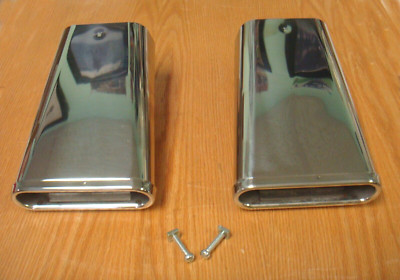 1955 1956 CHEVY STAINLESS STEEL POWER-PAK EXHAUST EXTENSIONS Pair | eBay