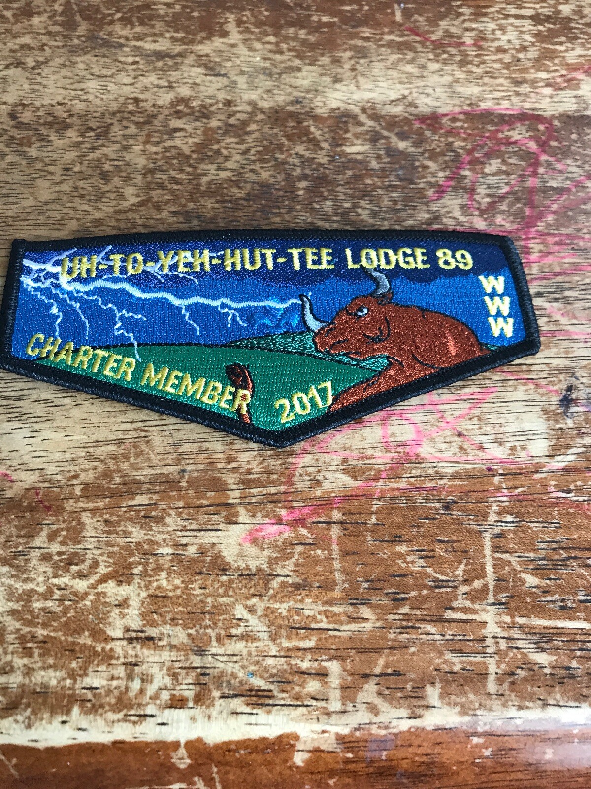 Uh-To-Yeh-Hut-Tee Lodge #89 2017 Charter Flap OA Order of the Arrow P-2 ...