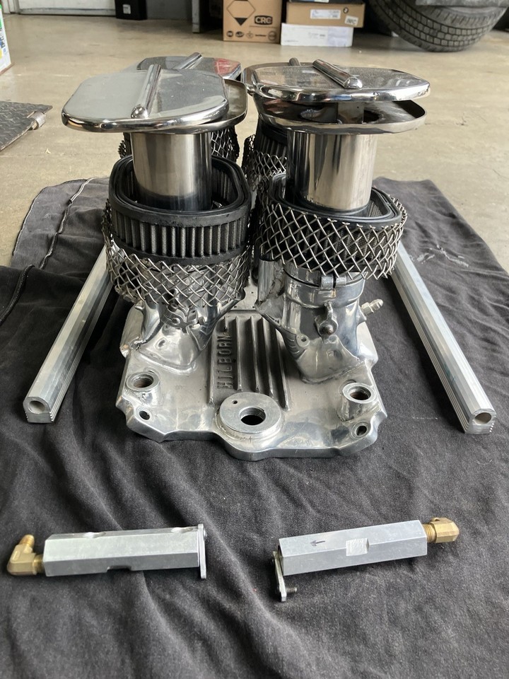 Old School Hilborn Fuel injection 8” Stacks With Rails And Fittings | eBay