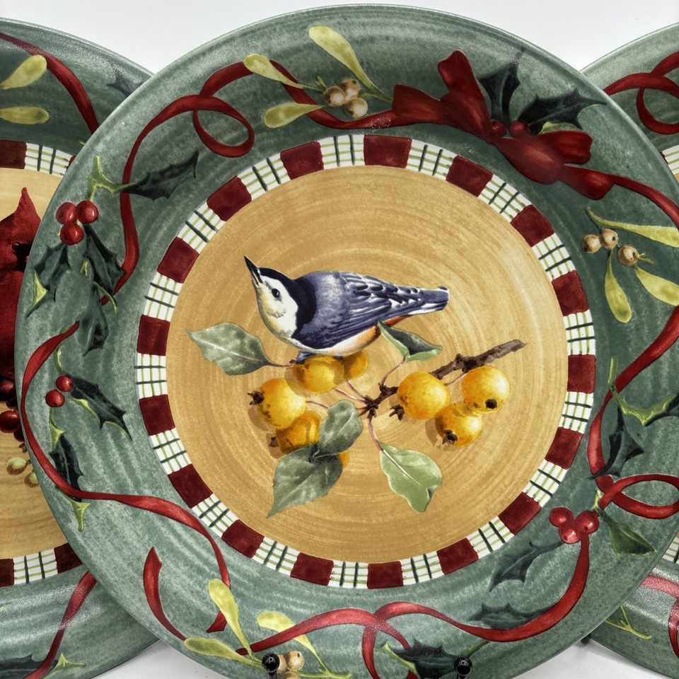 LENOX Set 4 Winter Greetings Everyday Various Birds 10.75" Holiday ...