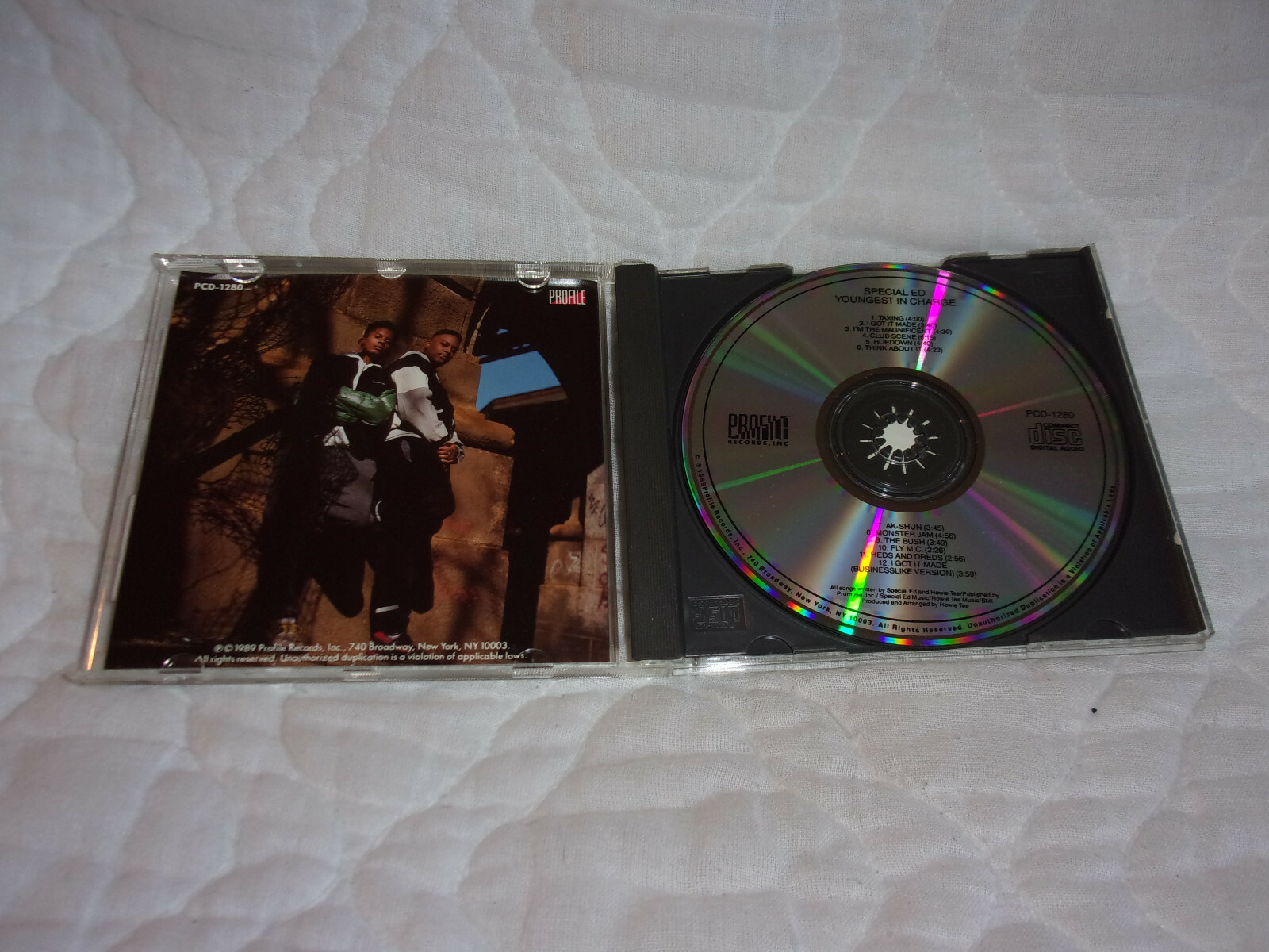 SPECIAL ED YOUNGEST IN CHARGE CD 80'S EAST COAST RAP HIP-HOP HOWIE TEE ...