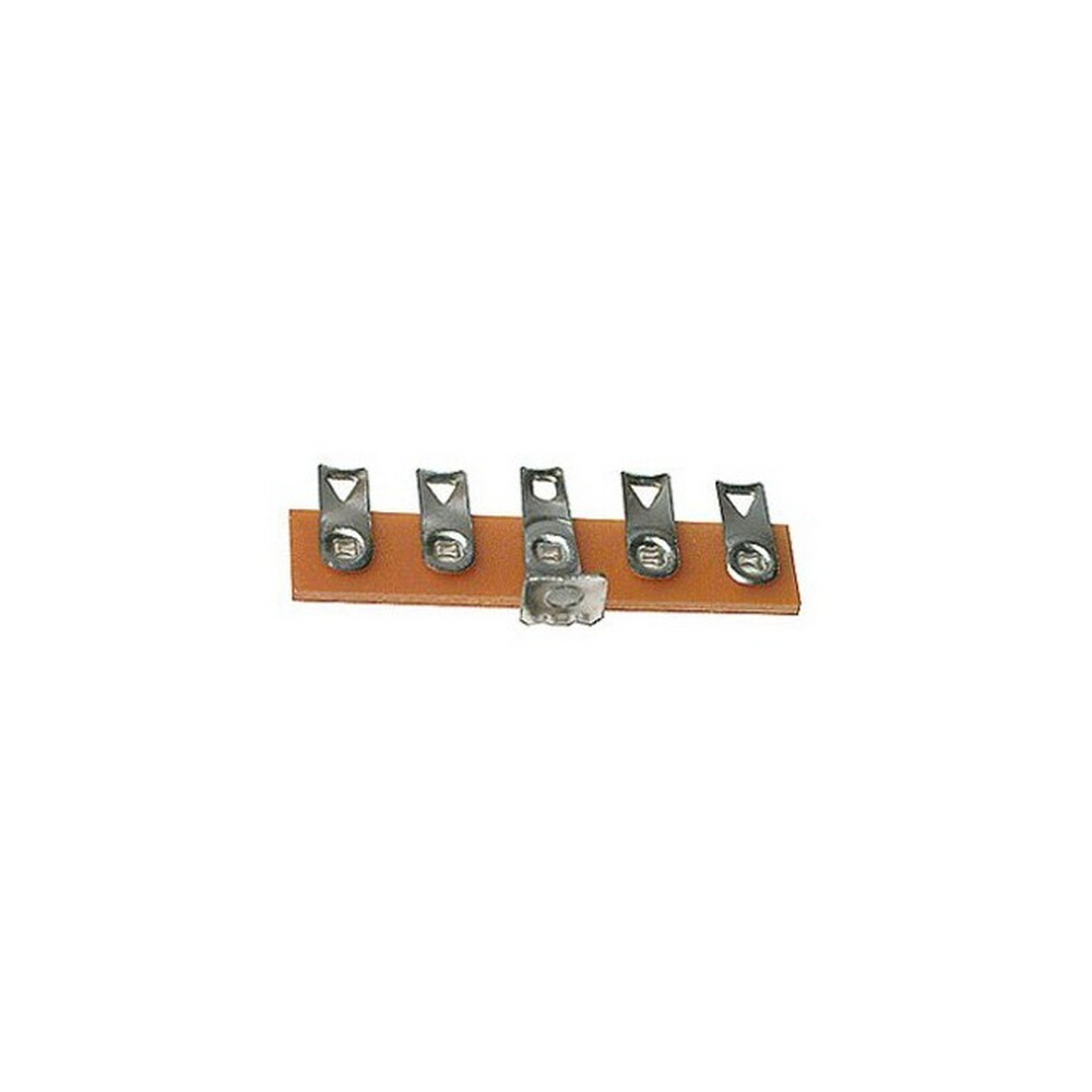 5 Plated 6mm Spacing Mounted Brass Lugs Tag Solder Terminal Strip ...