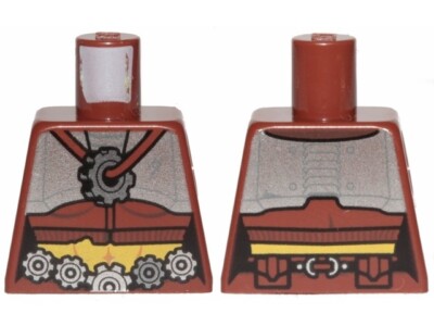 LEGO 973pb3447 Torso Female, Flat Silver Chest Plate, Gears Belt and ...