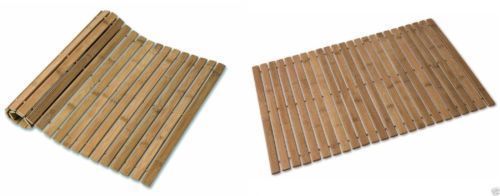 Bamboo Folding Bath Mat Non Slip Wooden Rug Slated Duck Board Bath ...