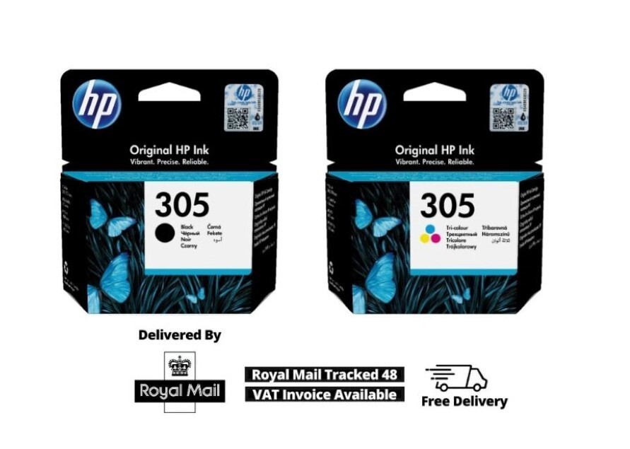 HP 305, Ink Cartridges Black & Colour for DeskJet 2710 Printers 3YM61AE ...