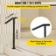 2-Step Handrail Single Post Handrail Round Metal Handrail for Stairs ...