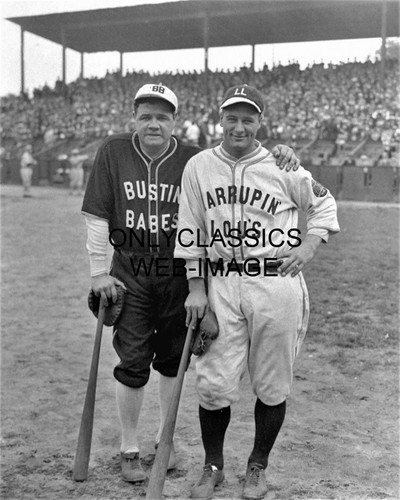 BABE RUTH LOU GEHRIG BARNSTORM BASEBALL 8x10 PHOTO BUSTIN' BABES ...