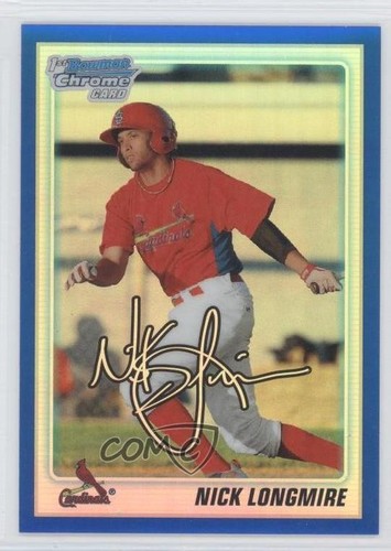 2010 Bowman Draft Chrome Draft Picks Blue Refractor /199 Nick Longmire ...