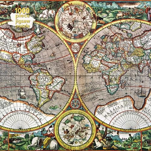 Adult Jigsaw Puzzle Pieter van den Keere: Antique Map of the World ...