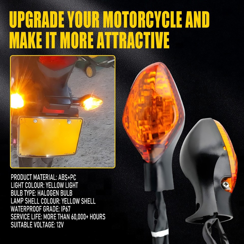 2X Front Rear Turn Signal Indicator Light For HONDA CBR 400R 500R 650F ...