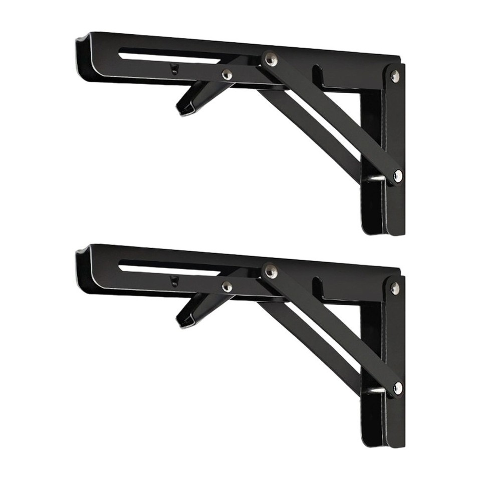 2pcs Fold Down Triangular Shelf Brackets Cold Rolled Steel for Home Use ...