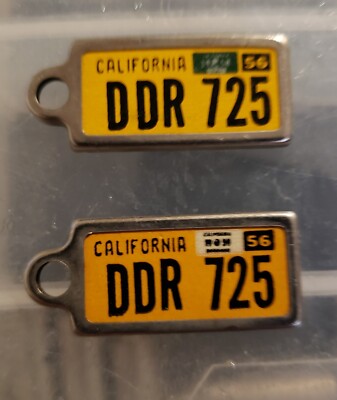 Pair of 1956 Mini California License Plate/Key Tag/Disabled American ...