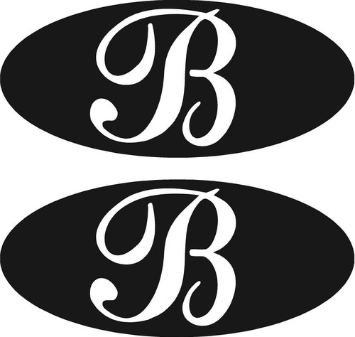 2 X BESSACARR OVAL DECALS STICKERS CHOICE OF COLOURS FAST POSTAGE #001 ...