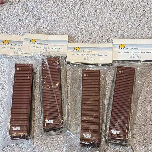 4-Walthers 40' High Cube Container APL #933-1702 HO scale | eBay