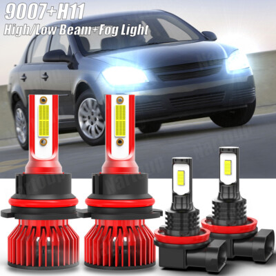6000K For Chevrolet Cobalt 2005-2010 LED Headlight + Fog Light Bulbs ...