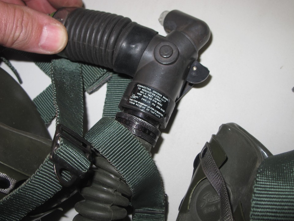 USAF MBU-5/P High altitude Free Fall HALO OXYGEN MASK SIERRA HGU Para ...