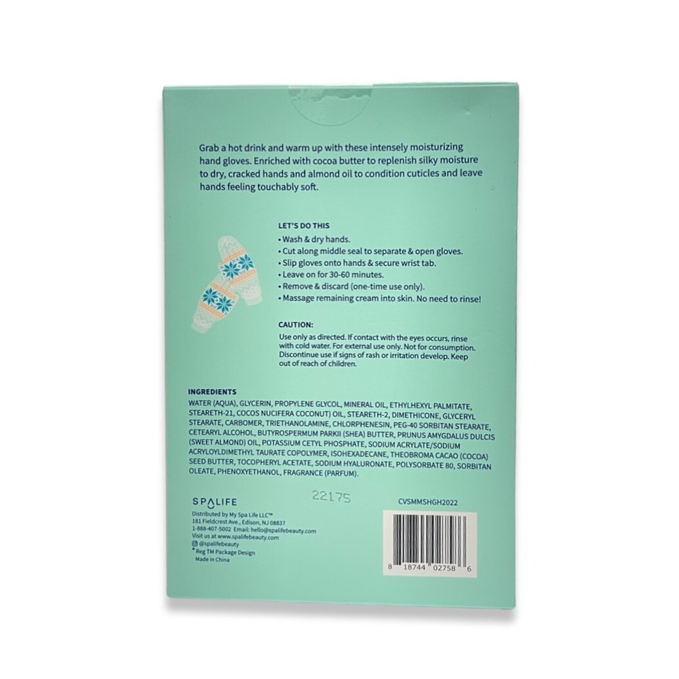 2 x SPALIFE Moisture Mittens Smoothing Hand Mask 2 pack masks - 4 total ...