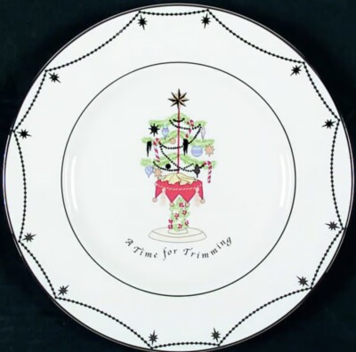 NEW Discontinued 2001 Lenox "Time For Trimming" Luncheon Holiday ...