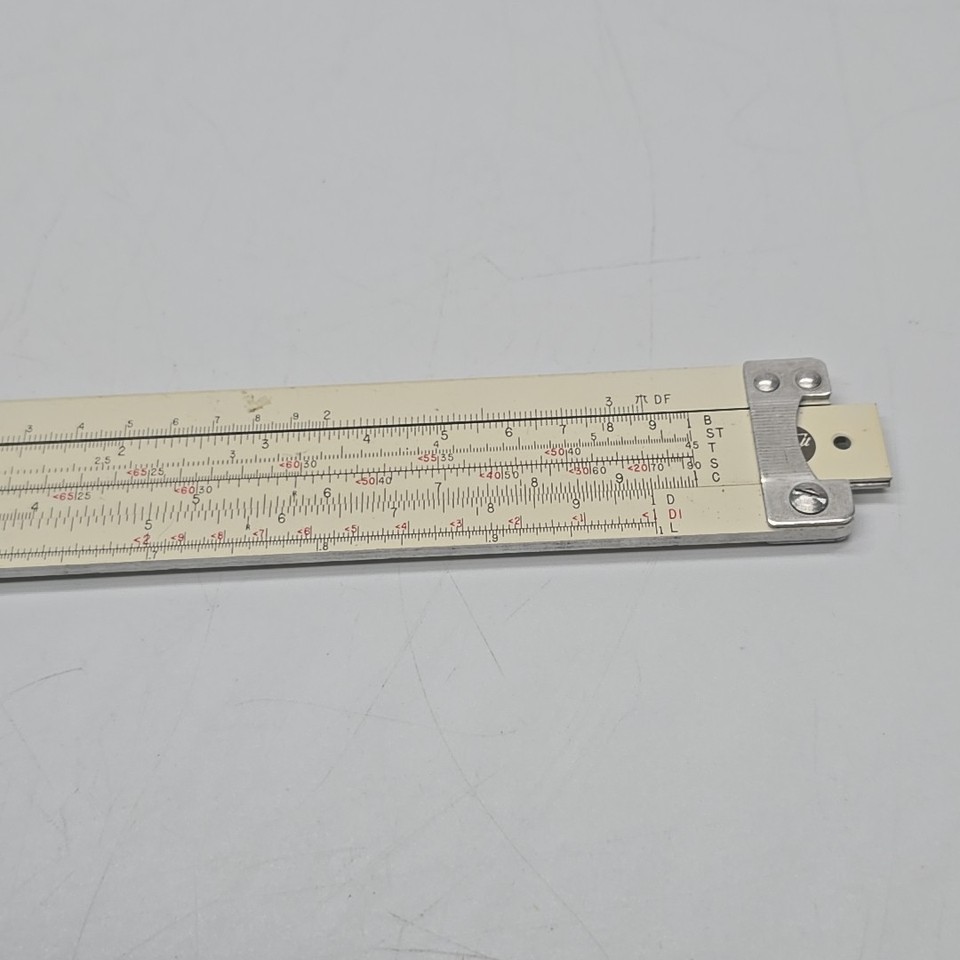 Vintage Pickett Model N 1010-T Trig Trigonometry Slide Rule White VTG ...
