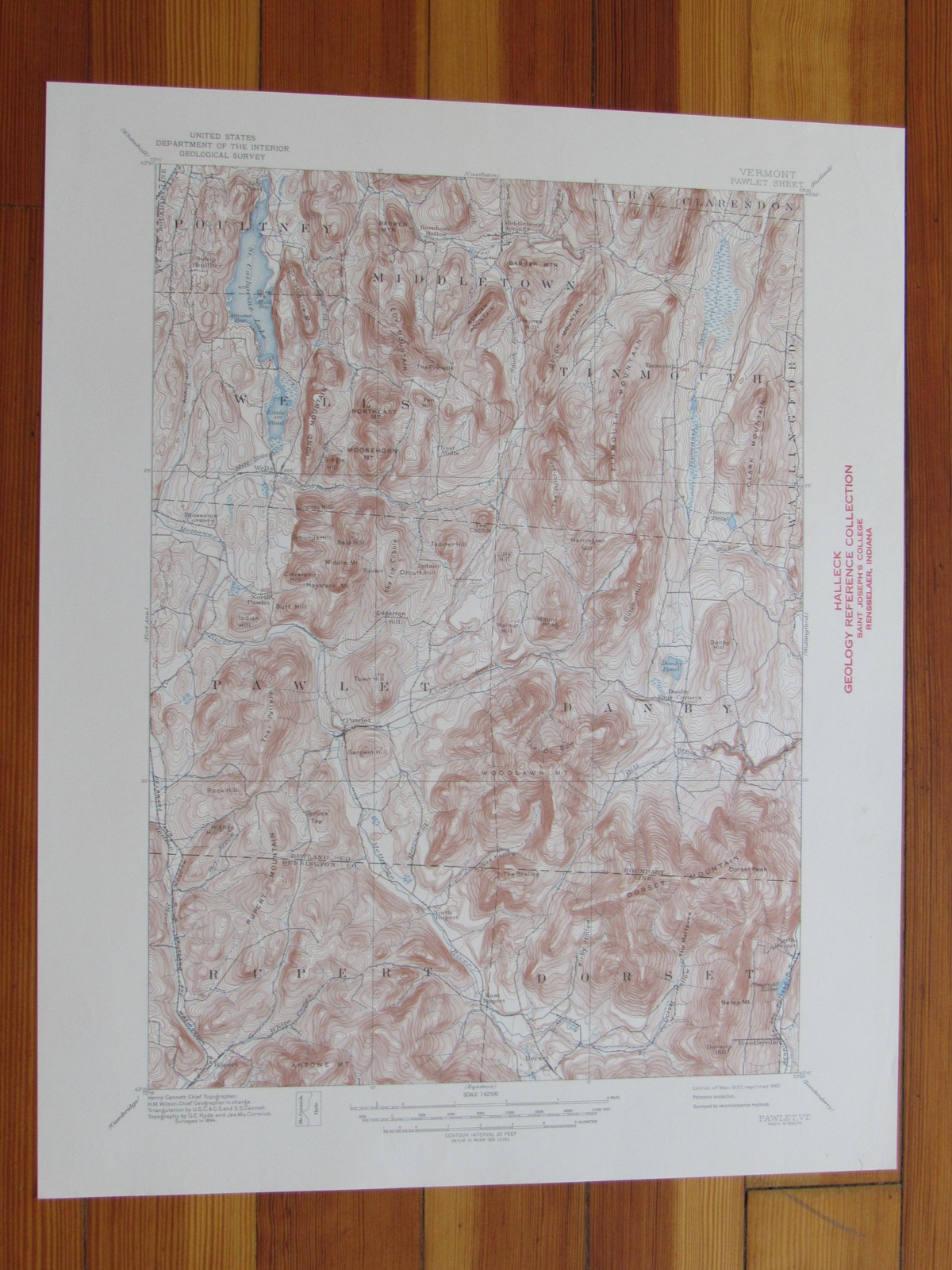 Pawlet Vermont 1943 Original Vintage USGS Topo Map | eBay