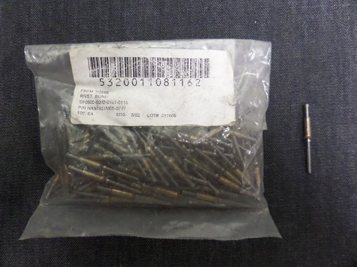 HUCK BLIND RIVET NAS1921M05-07W MLS100-M05-07C 5320011081162 100 EA LOT ...