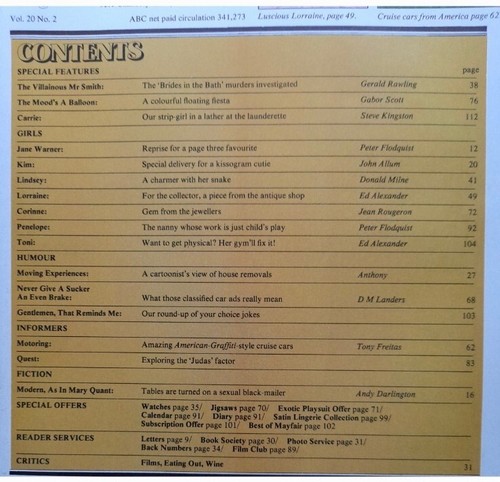 Mayfair Magazine Volume 20 Number 2 Jane Warner Mens Vintage Glamour ...