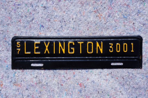 1957 LEXINGTON North Carolina License Plate City Town Topper Tag | eBay