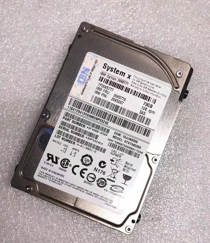 IBM 39R7366 43W7546 26K5779 73G 10K 2.5-inch SAS server hard drive | eBay