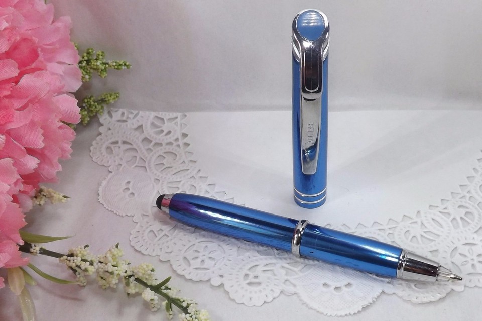 3 in 1 Medina Lighted Tip Blue Stylus LED Flashlight Pen by Adler (HIGH ...