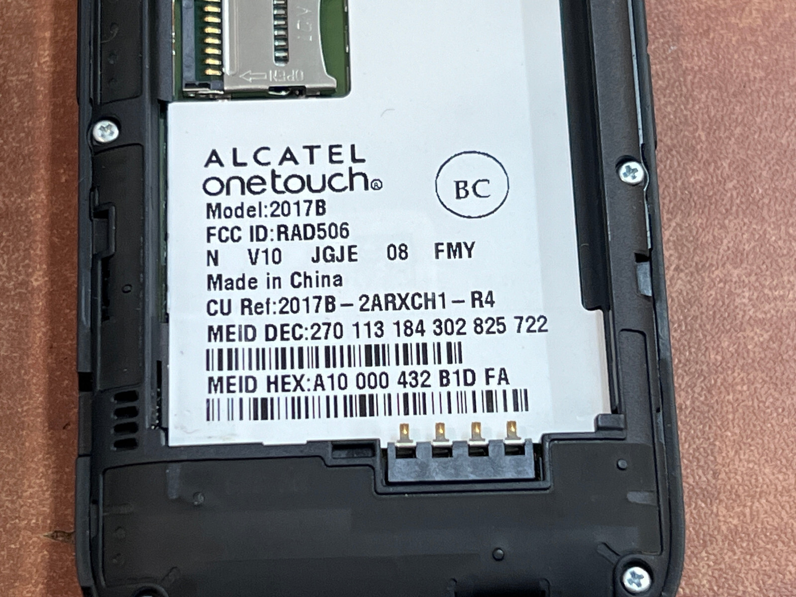 LOT OF 3 SPRINT ALCATEL RETRO 2017B FLIP PHONES W/BATTERIES *CHECK IMEI ...