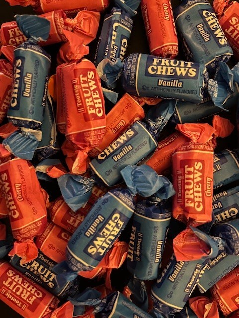 Blue Raspberry Fruit Flavored Tootsie Rolls Tootsie Fruit Chews With