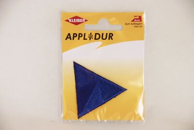 Application Triangle Blue 5X5 Cm Iron-On Patches | eBay UK