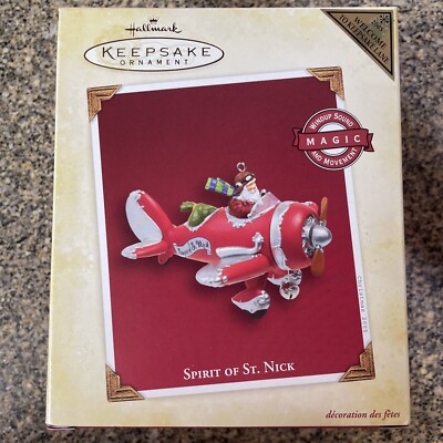 Hallmark Ornament 2005 The Spirit of St. Nick Airplane Repaint Green ...