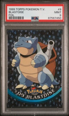 Topps pokemon PSA 9 Blastoise flame foil texture Topps series 1 | eBay UK