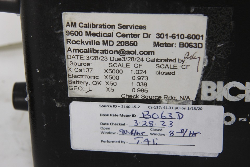 BICRON RSO-50 E ION CHAMBER / SURVER METER RADIATION METER | eBay